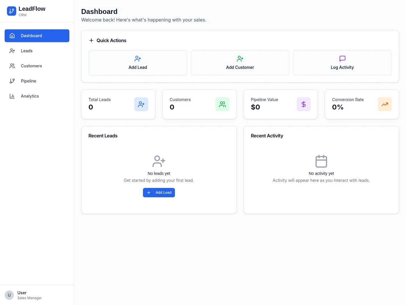 LeadFlow CRM: Streamlined Lead and Customer Management