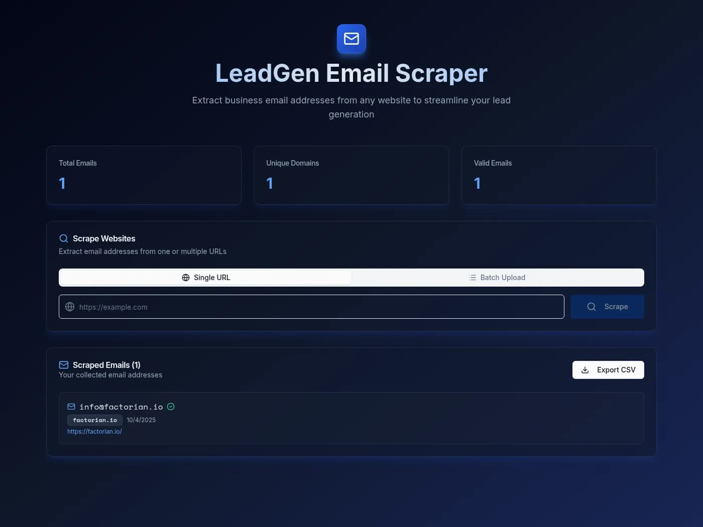 LeadGen Contact Email Web Scraper