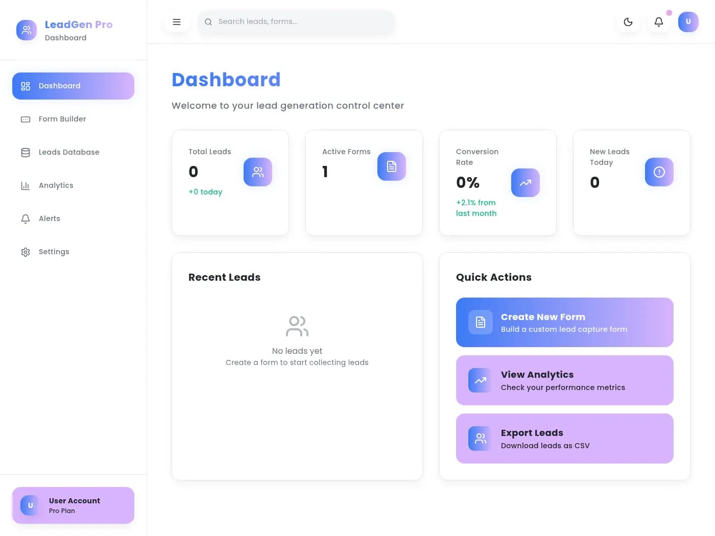 LeadGen Pro Dashboard
