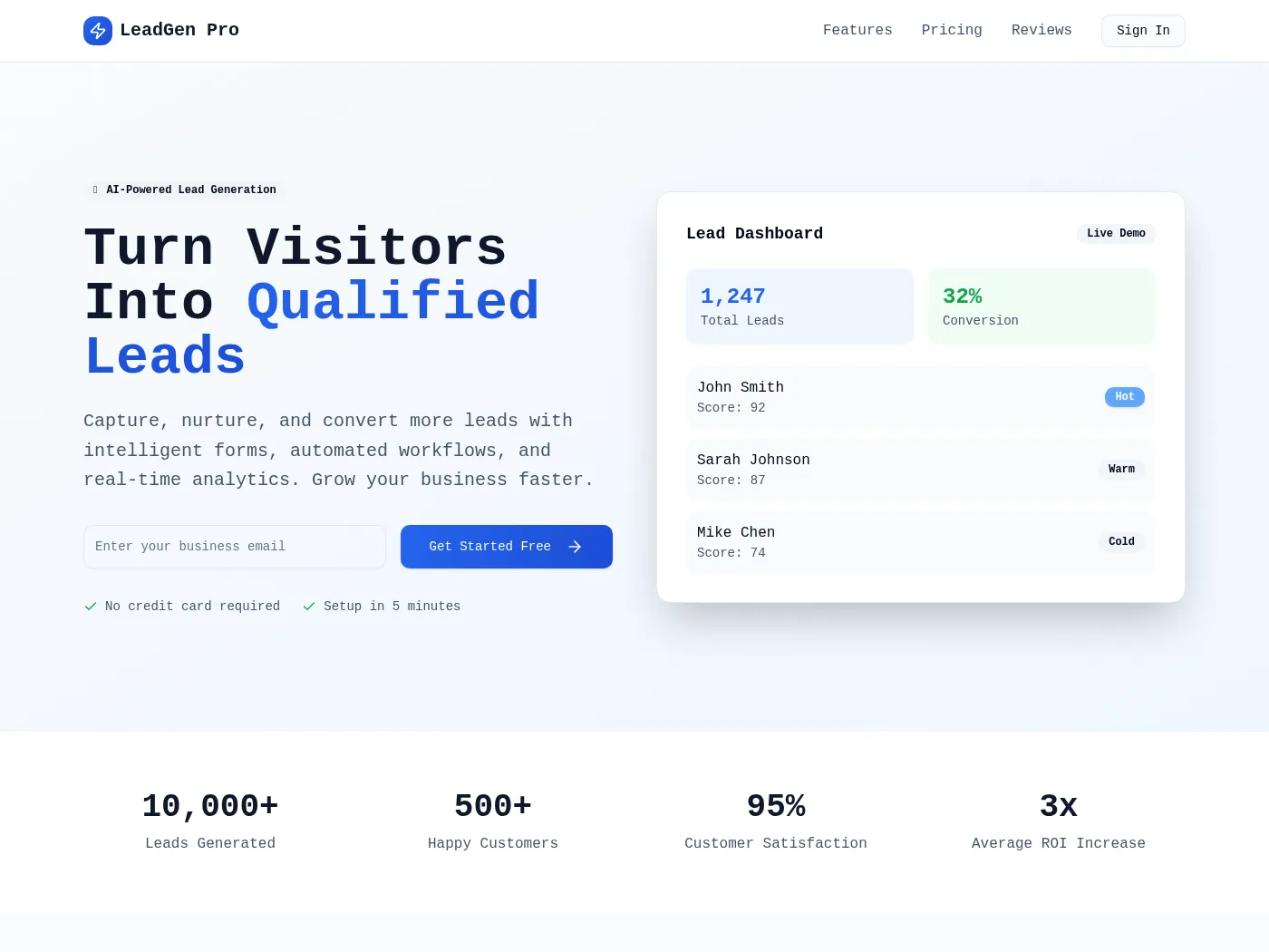 LeadGen Pro: Smart Lead Generation Platform