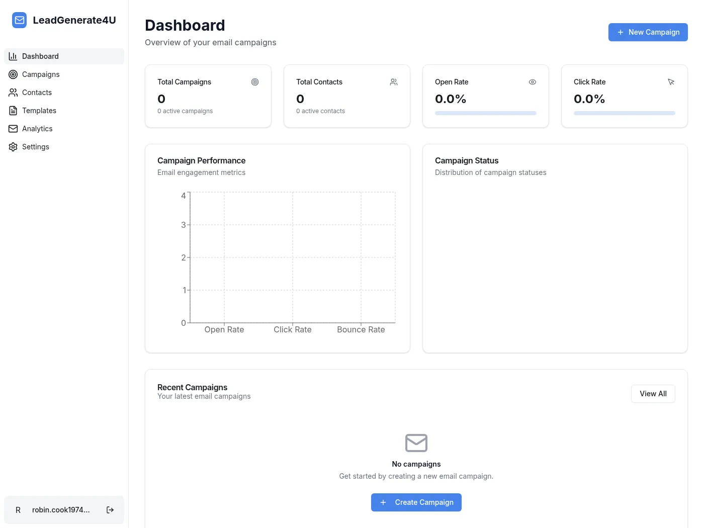 LeadGenerate4U: Automated Drip Email Campaign Builder and Analytics Platform