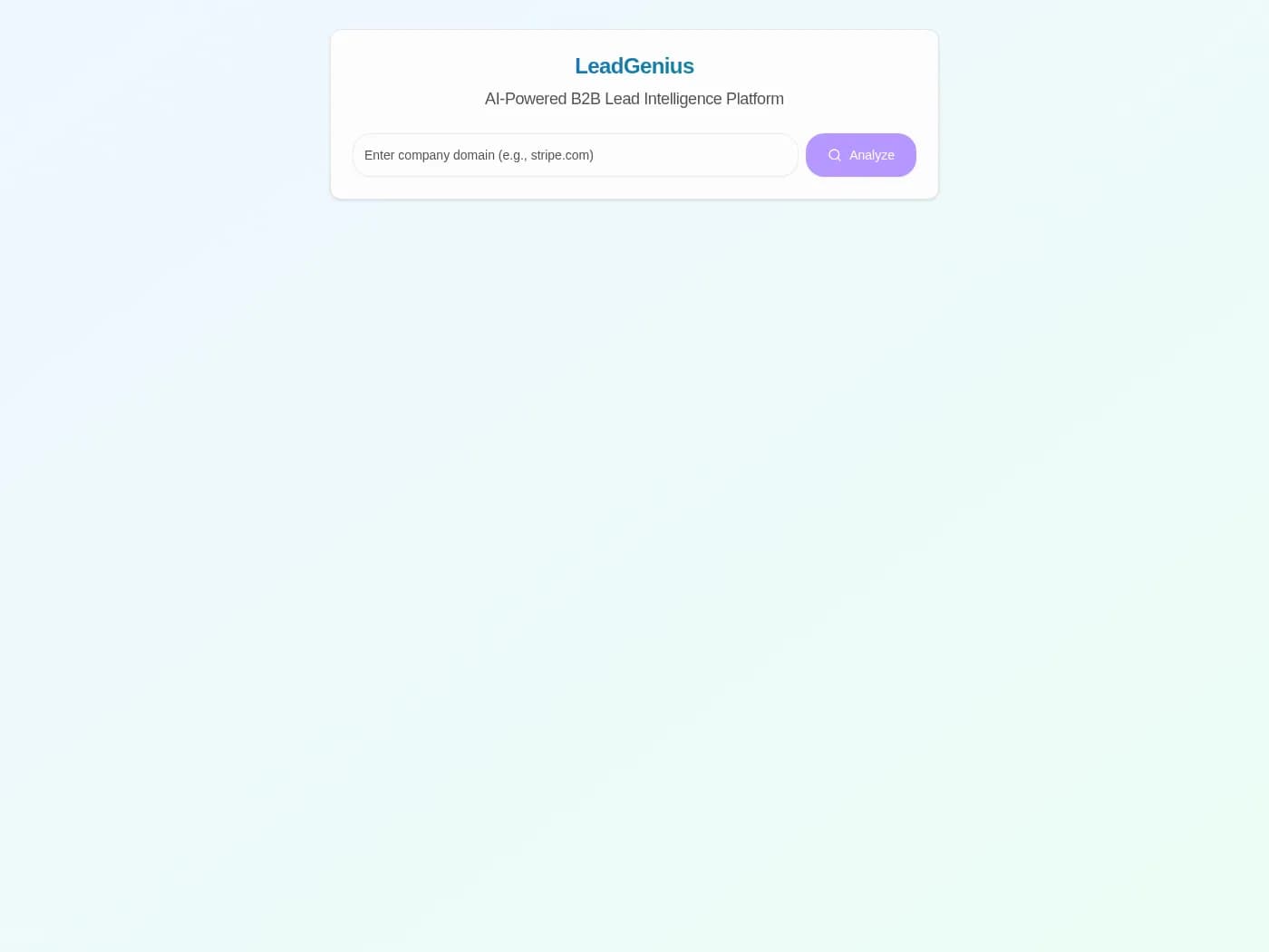 LeadGenius: AI-Powered B2B Lead Intelligence Platform