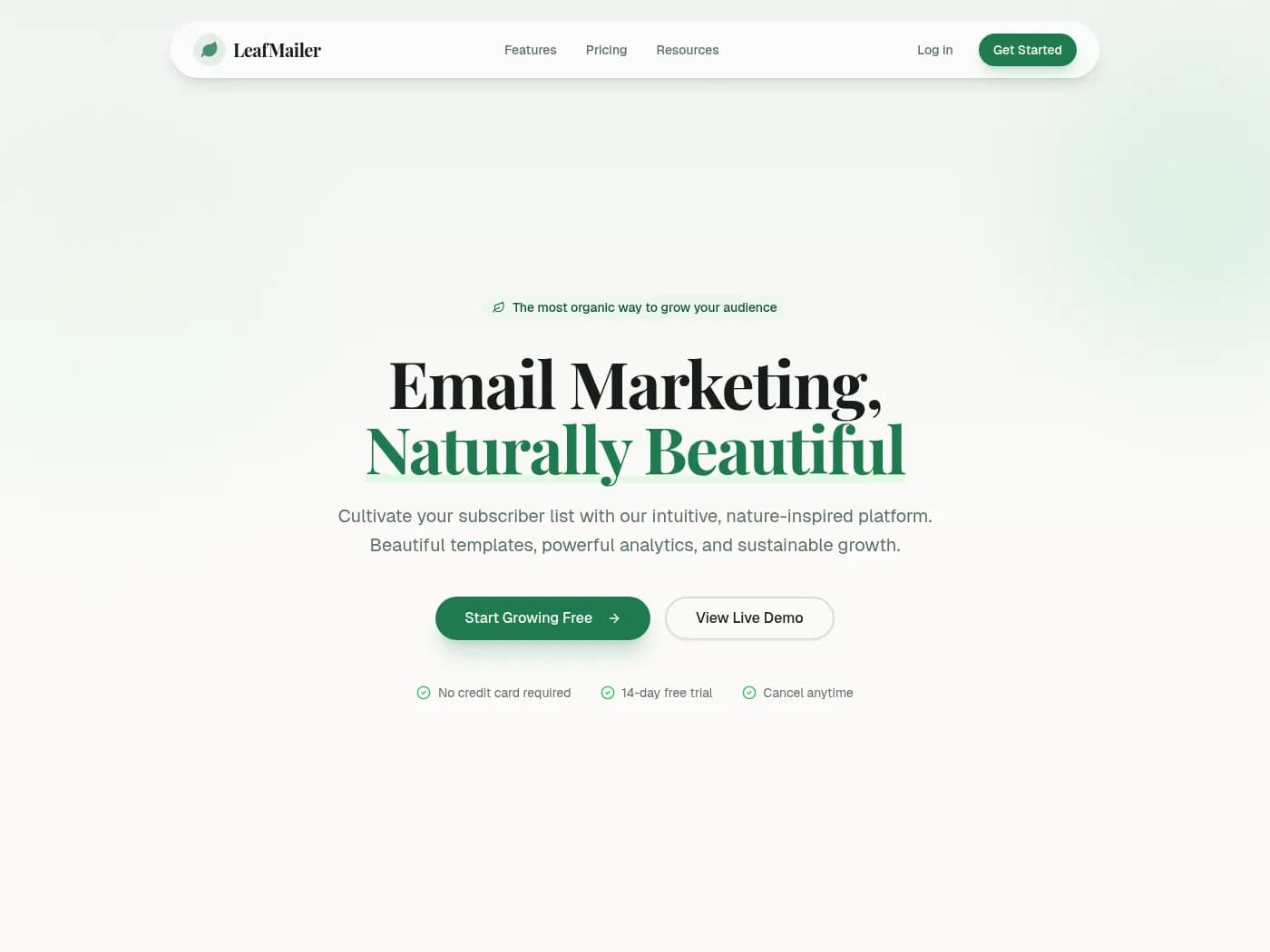 LeafMailer-Inspired Web Application