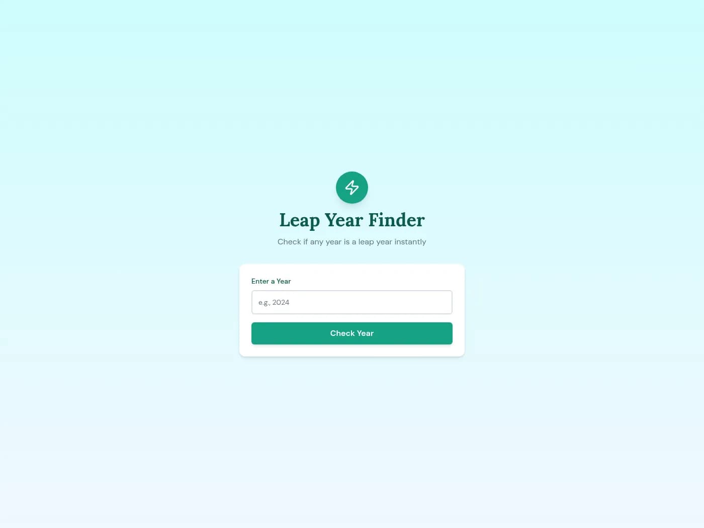 Leap Year Finder