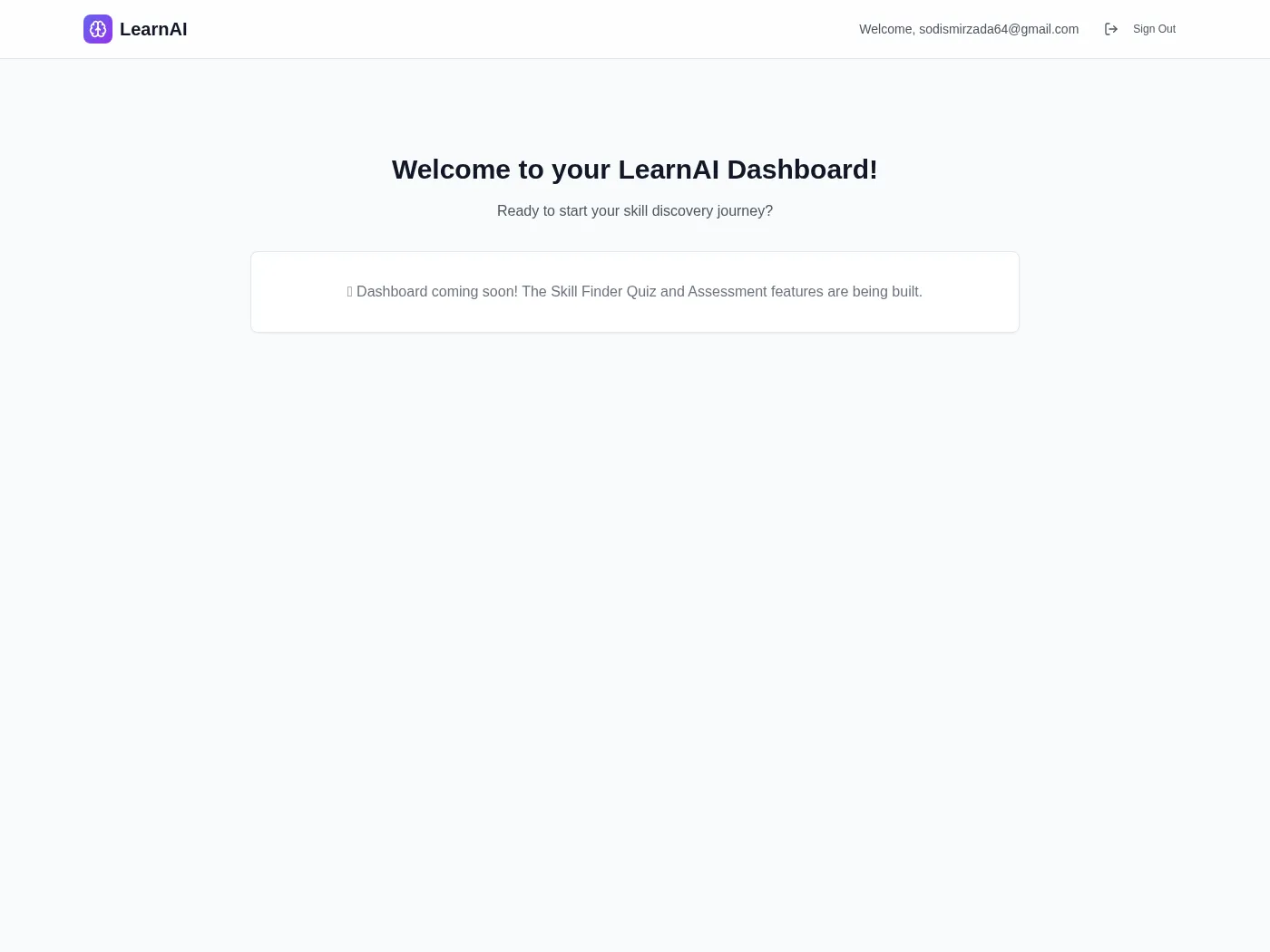 LearnAI: Personalized Skill Discovery and Assessment App
