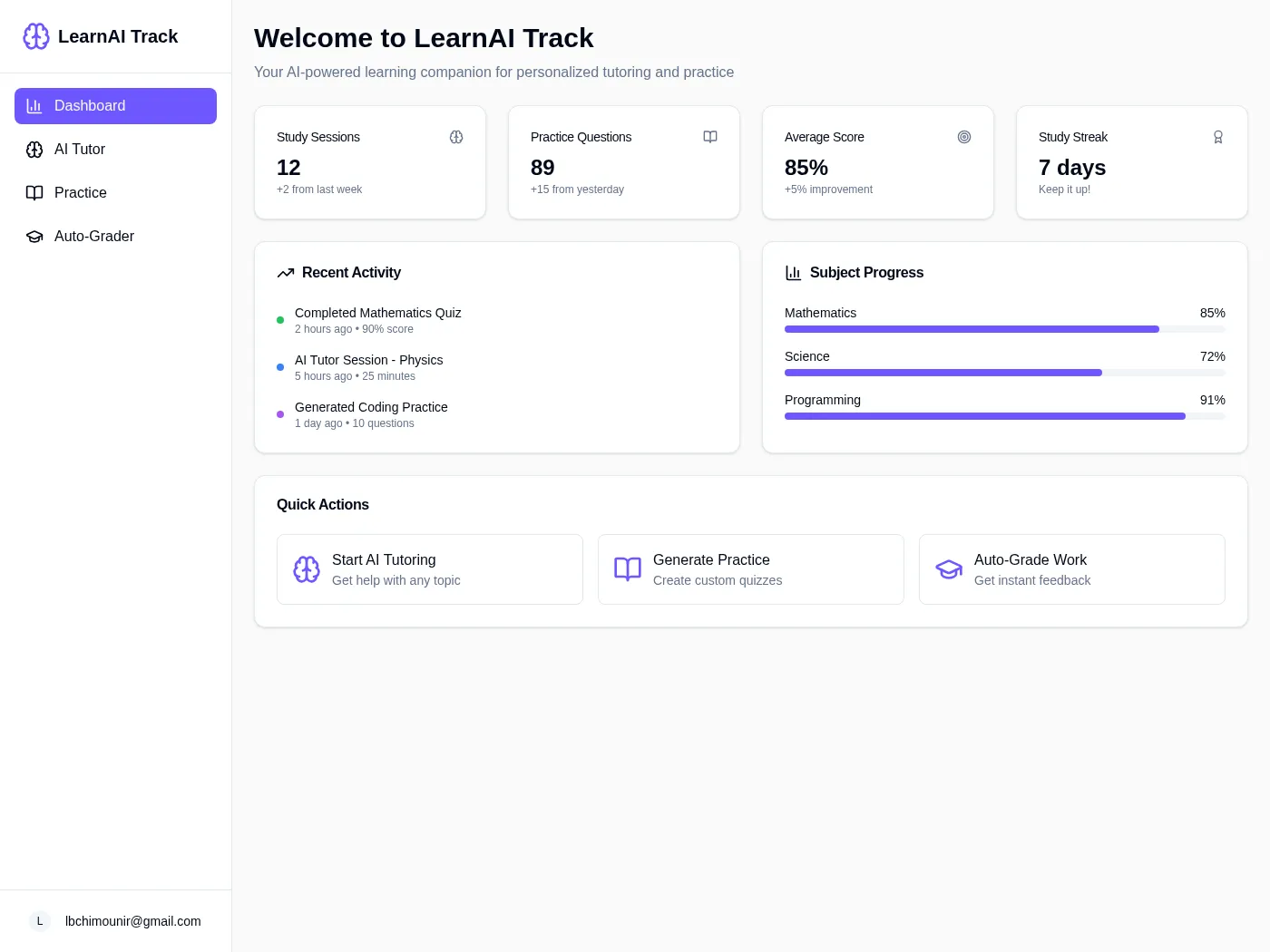 LearnAI Track: Real-Time AI Tutor & Auto-Grader