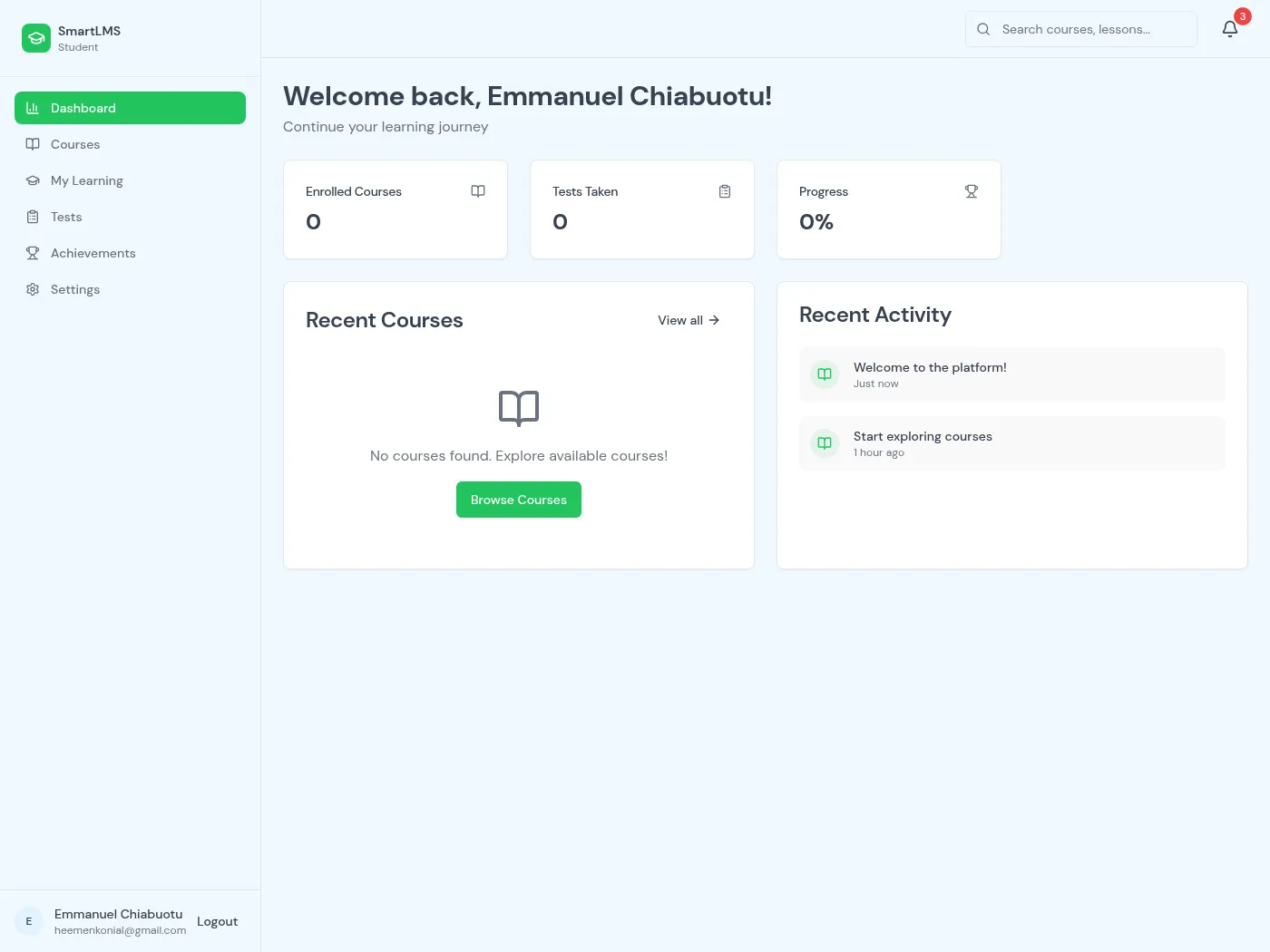 Smart Learning Management System with Integrated CBT