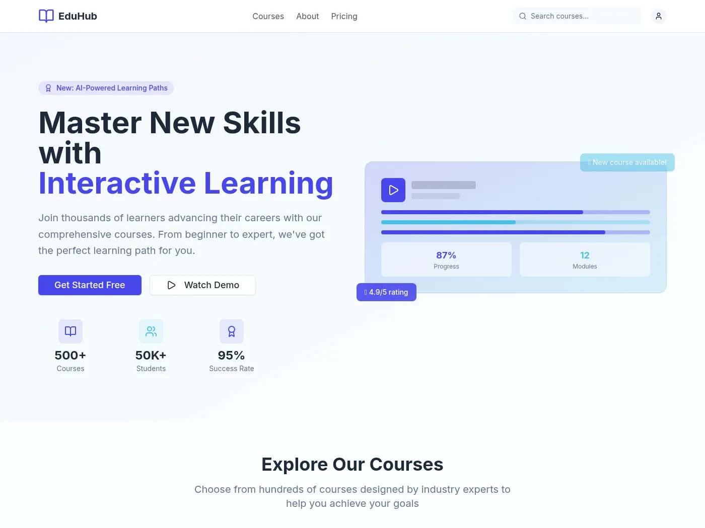 Learning Portal Website