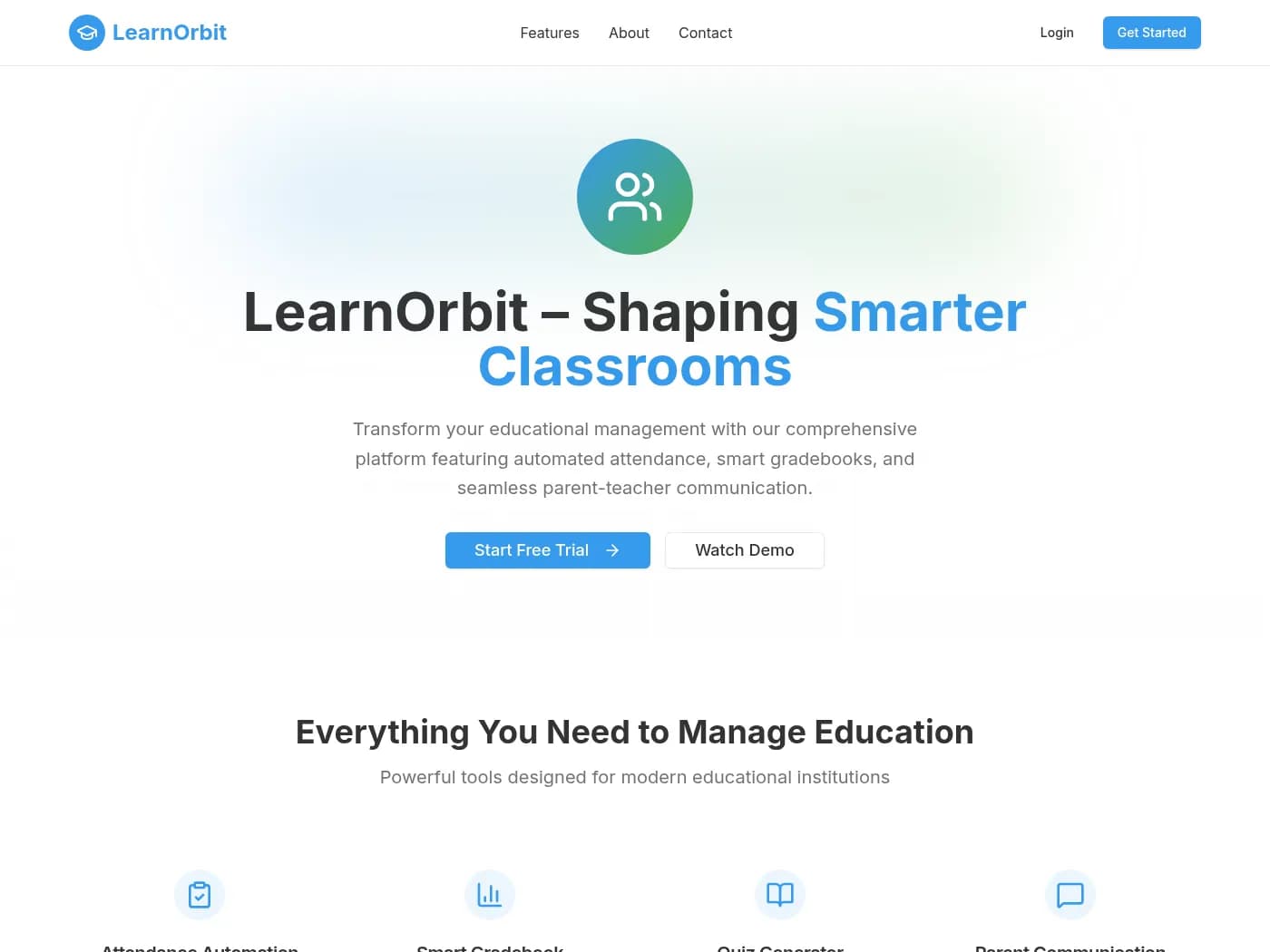 LearnOrbit UI/UX System – Modern Material Design for Educational Management