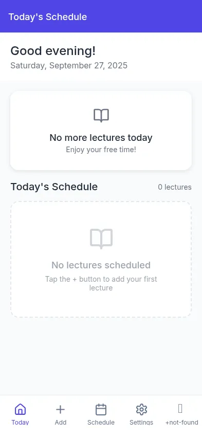Lecture Reminder Mobile App