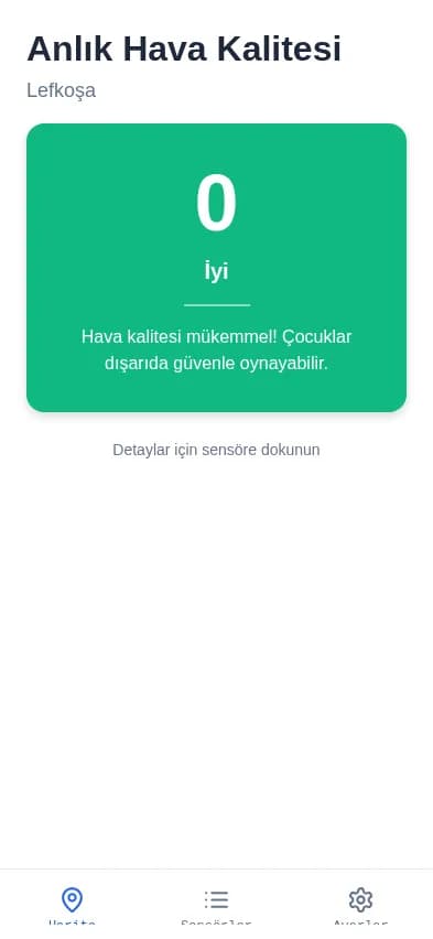 Lefkoşa Temiz Hava – Real-Time Neighbourhood Air Quality Mobile App