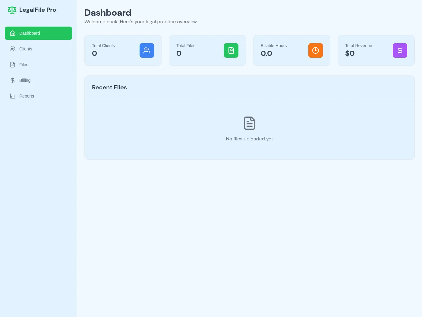 Legal File Manager with Client Billing
