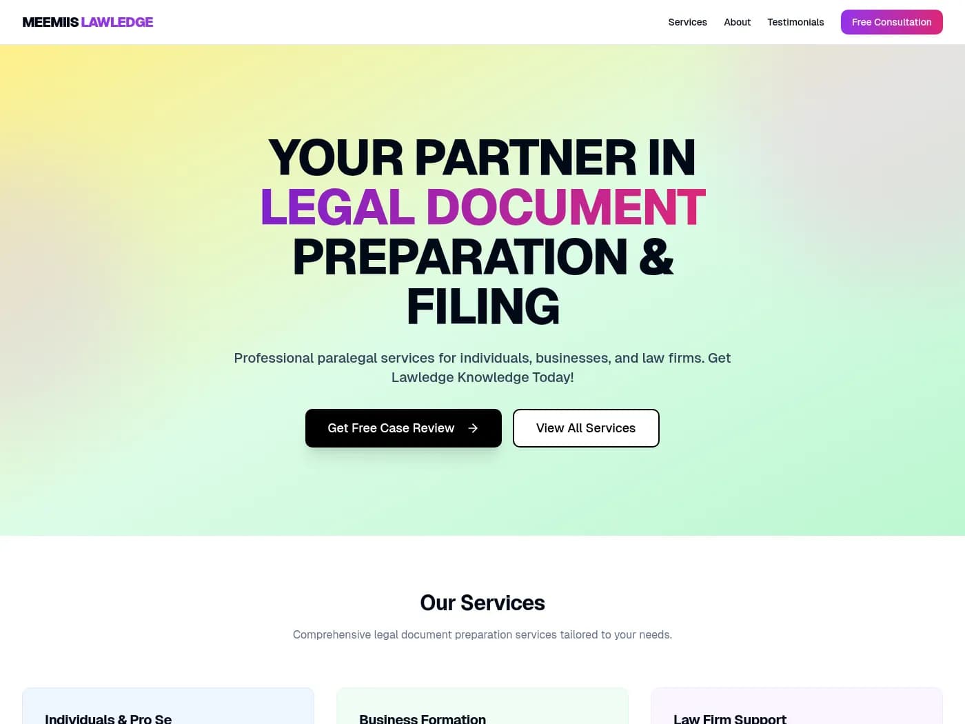 Legal Intake Booking Hub