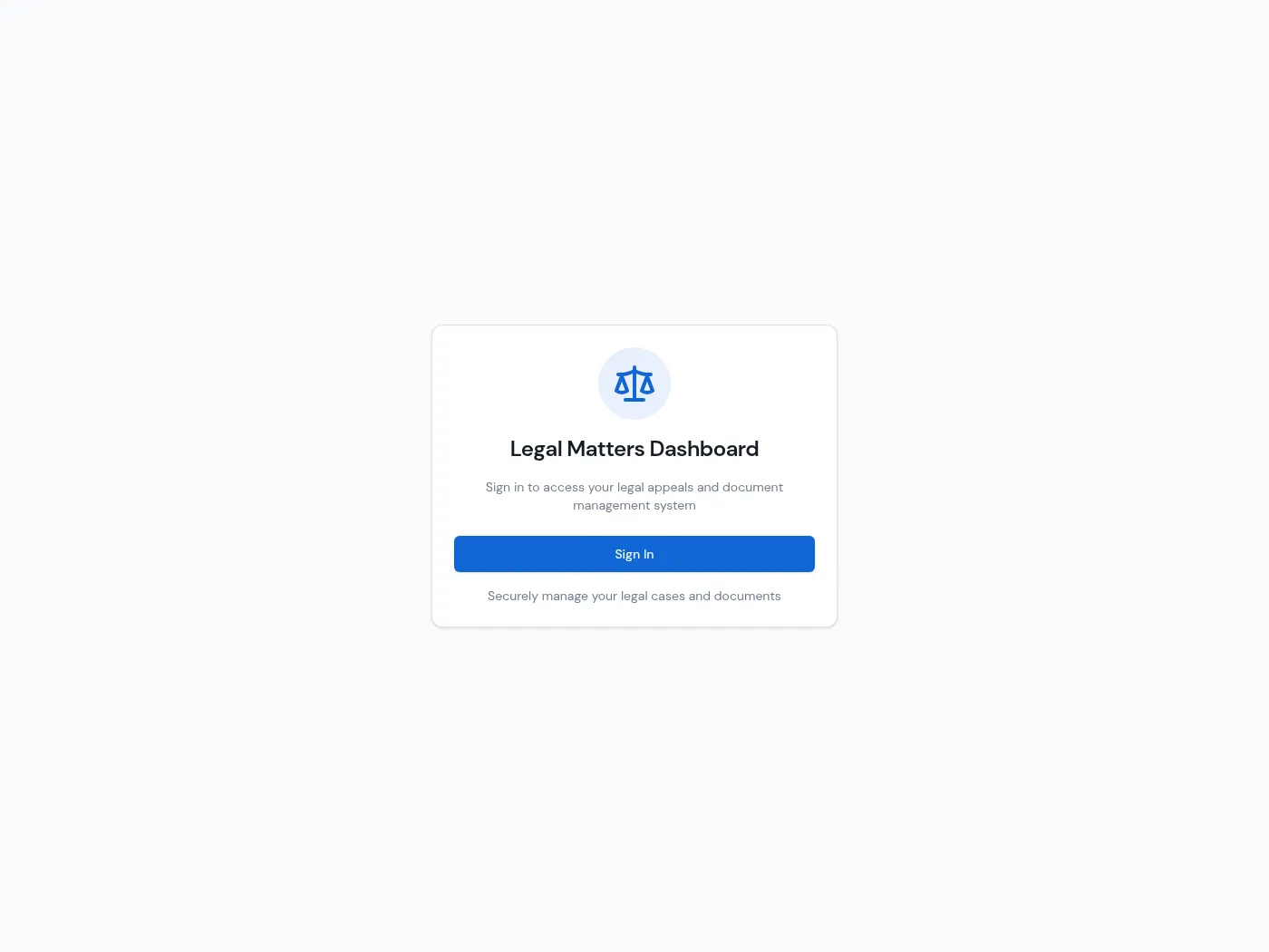 Legal Matters & Document Dashboard