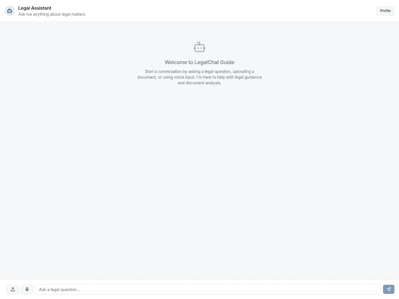 LegalChat Guide: AI-Powered Legal Support Chatbot