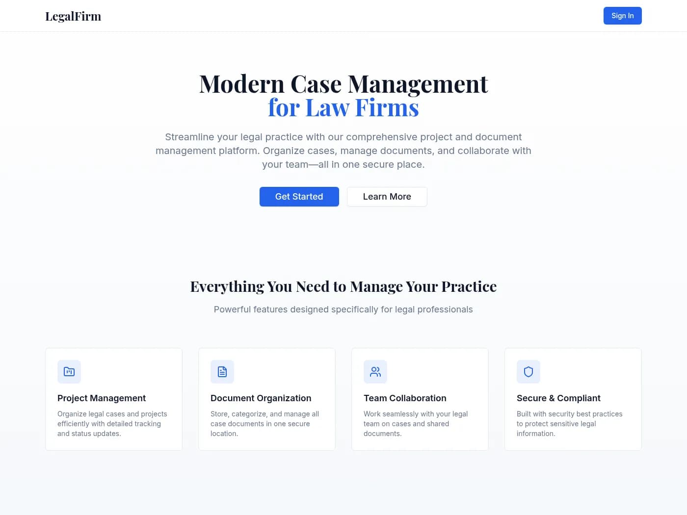 LegalFirm Project & Document Manager