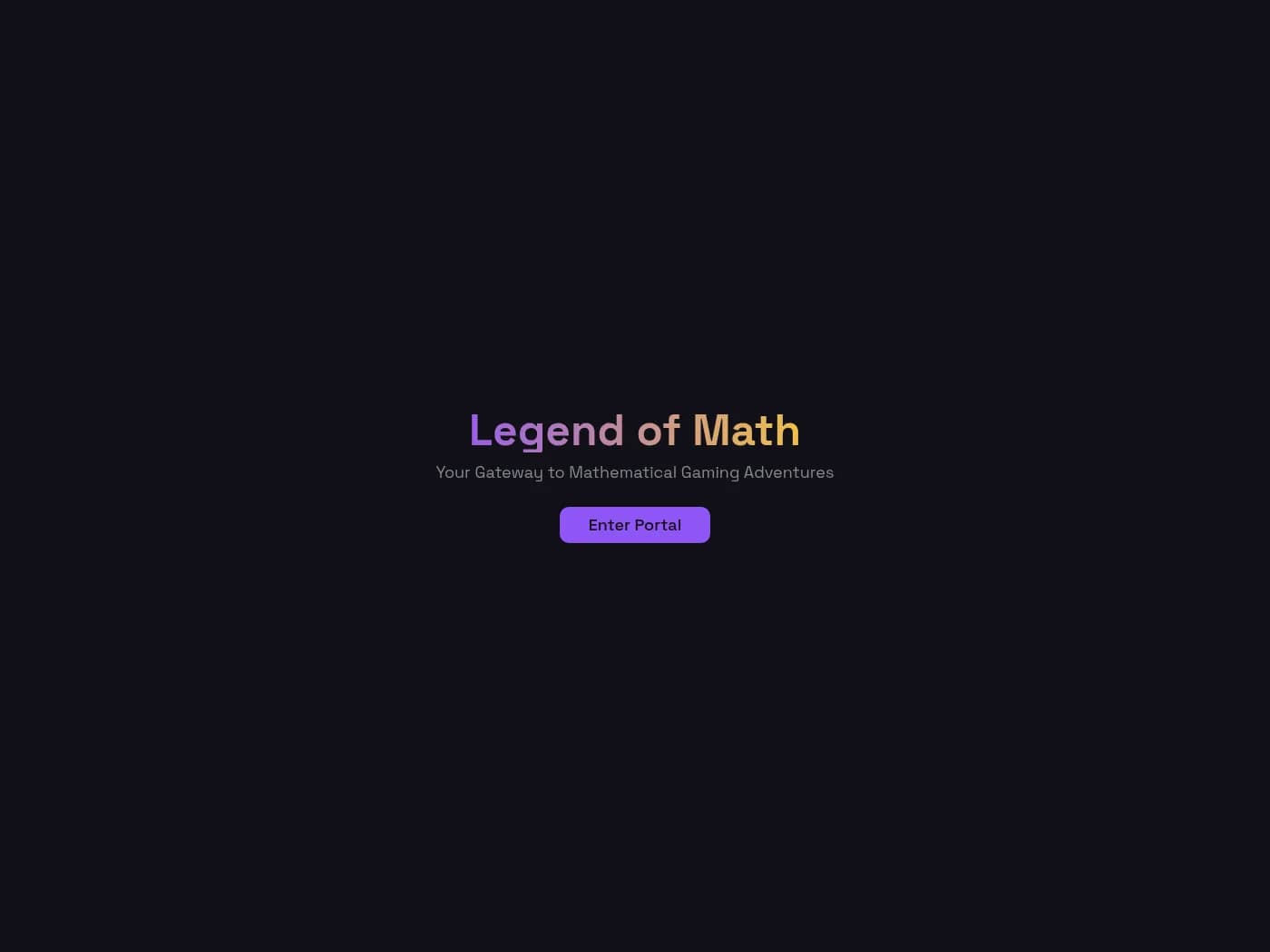 Legend of Math Game Portal