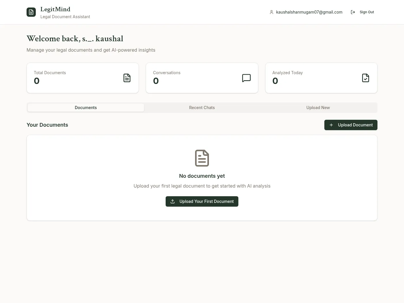 LegitMind: AI-Powered Legal Document Assistant
