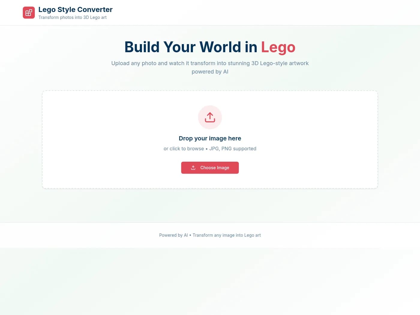 Lego Style 3D Image Converter