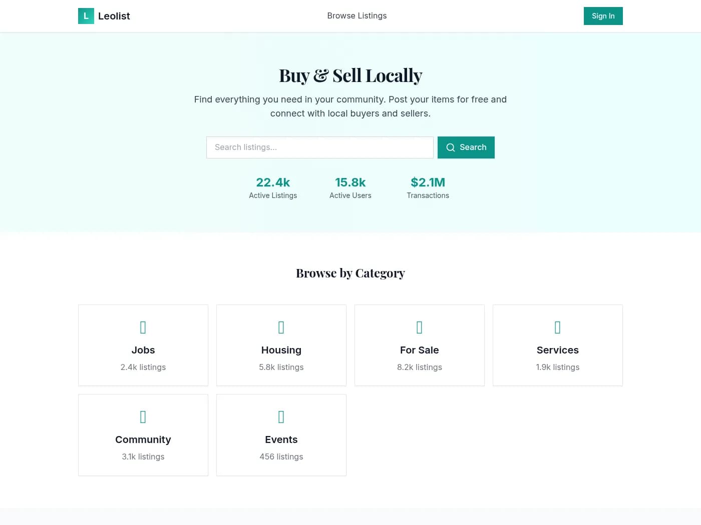 Leolist Clone – Local Classifieds Directory