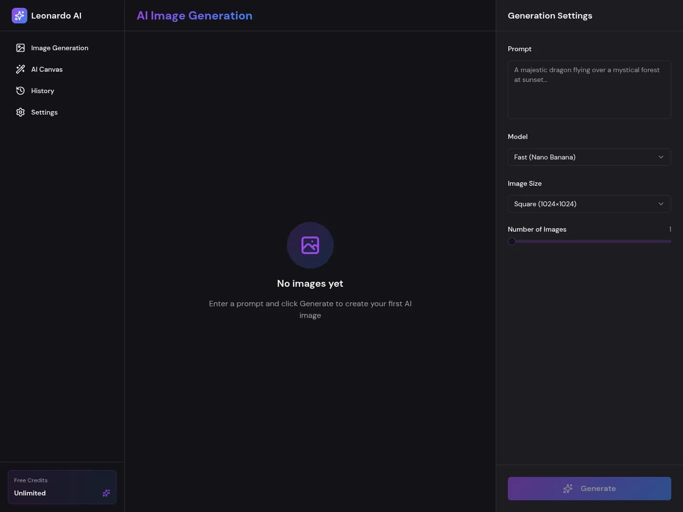 Leonardo.AI Image Generation Web Clone