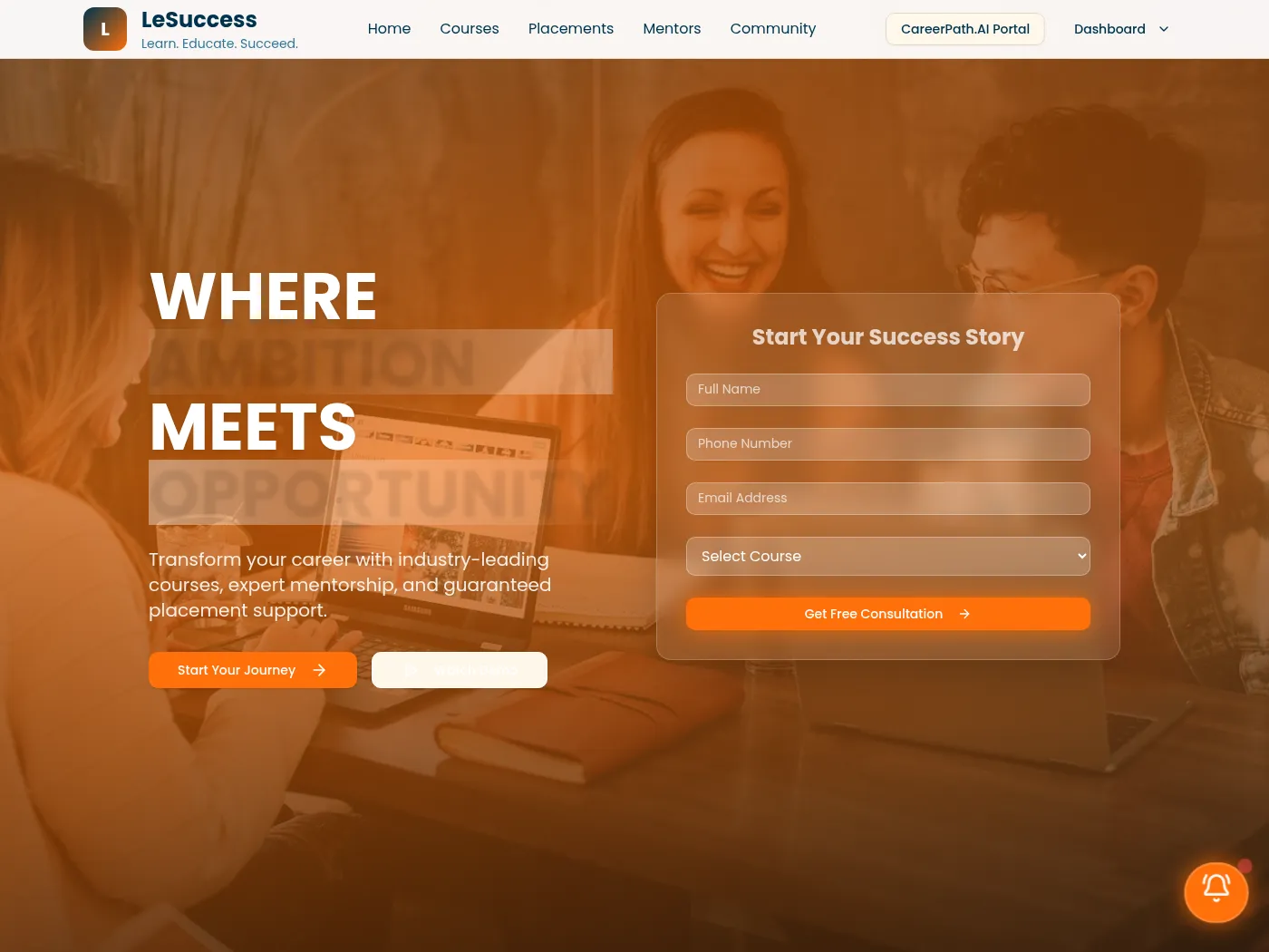 LeSuccess - CareerPath.AI Education & Placement Portal