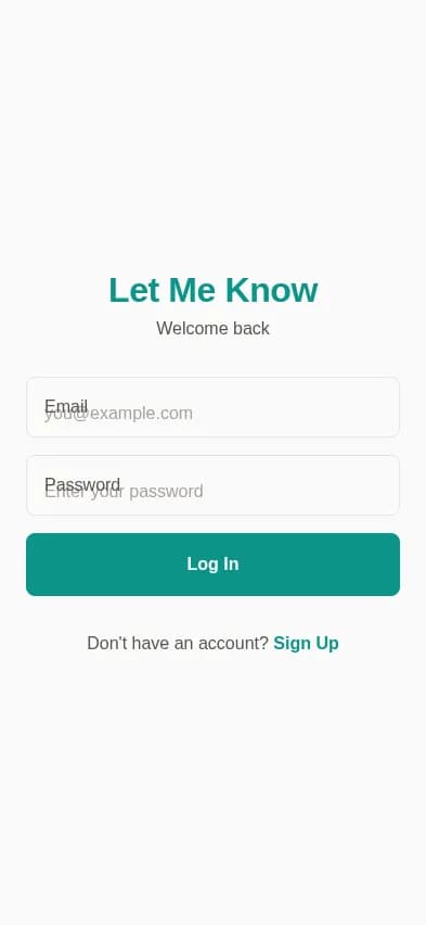 Let Me Know – Intentional Social Planning App