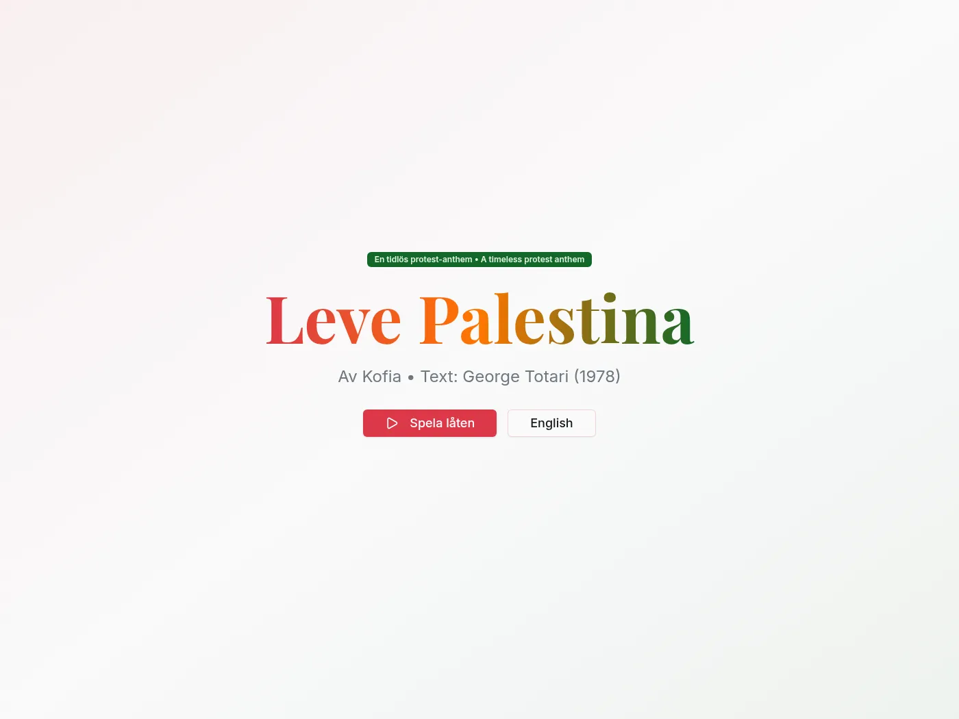 Leve Palestina: A Tribute to a Timeless Protest Anthem