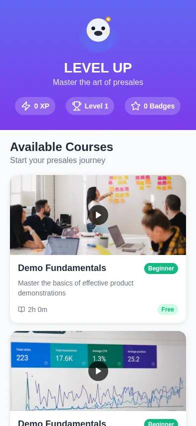 Level Up Your Demo: Gamified Learning App for Presales Engineers