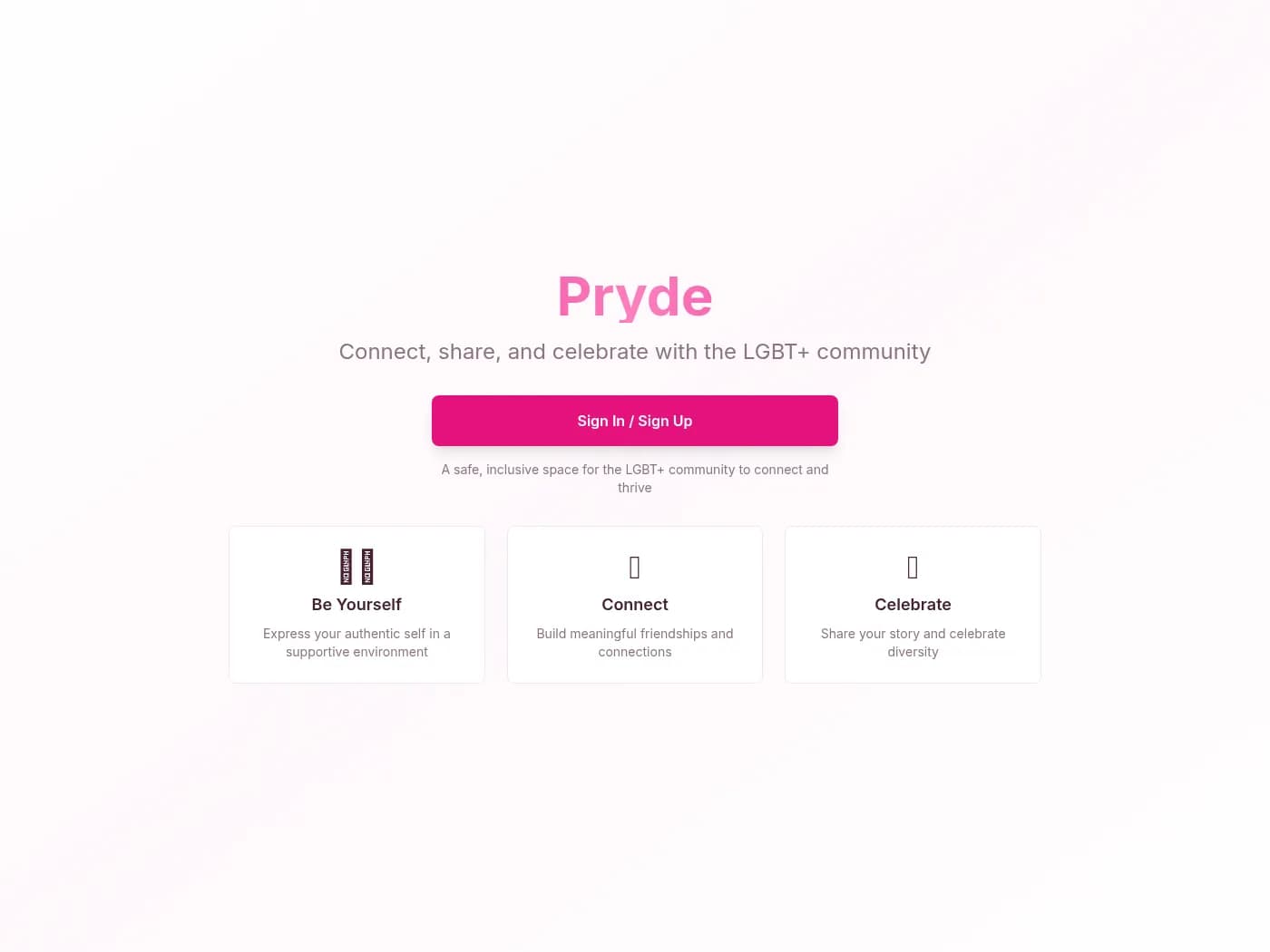 LGBT+ Community Social Network