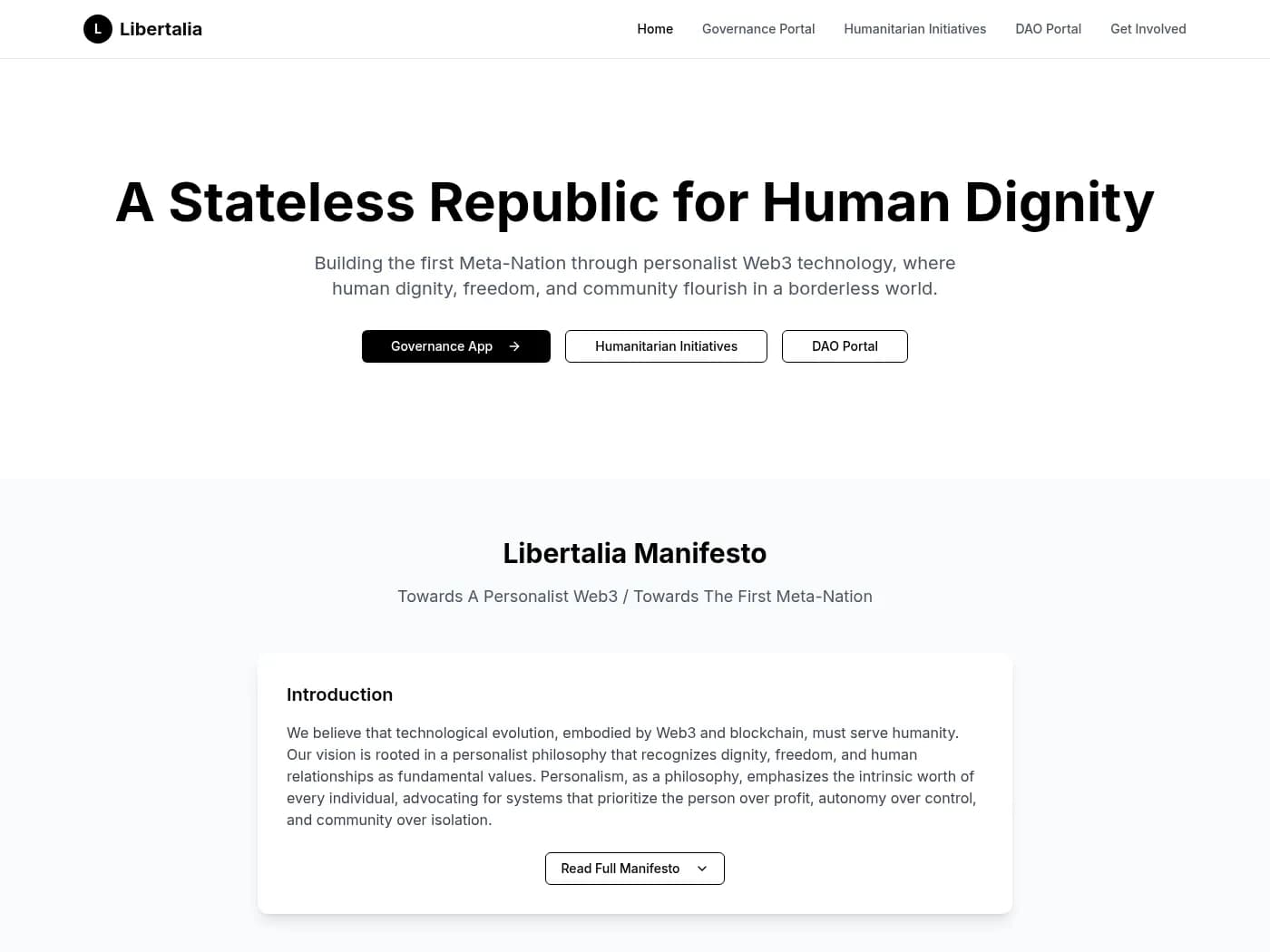 Libertalia NGO Civic-Futurist Website