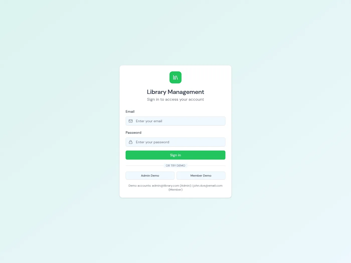 Library Management System Web App