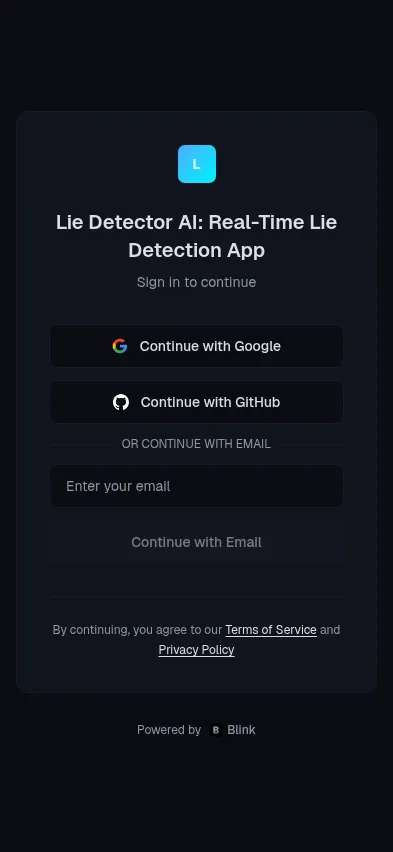 Lie Detector AI: Real-Time Lie Detection App
