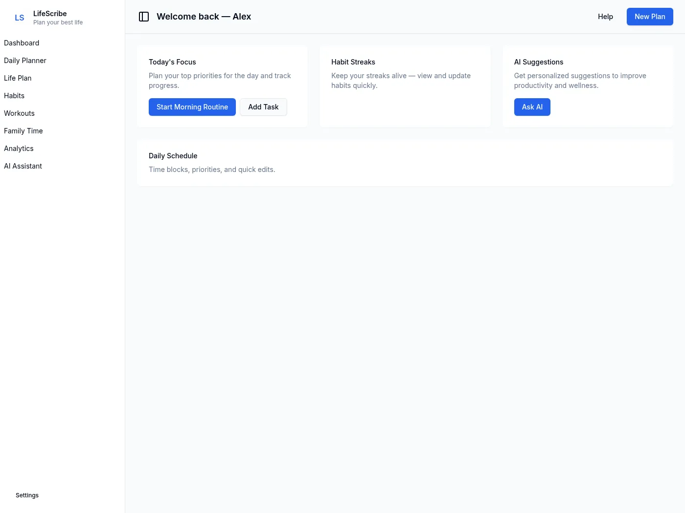 Life Scribe AI Web App Clone & Enhancement