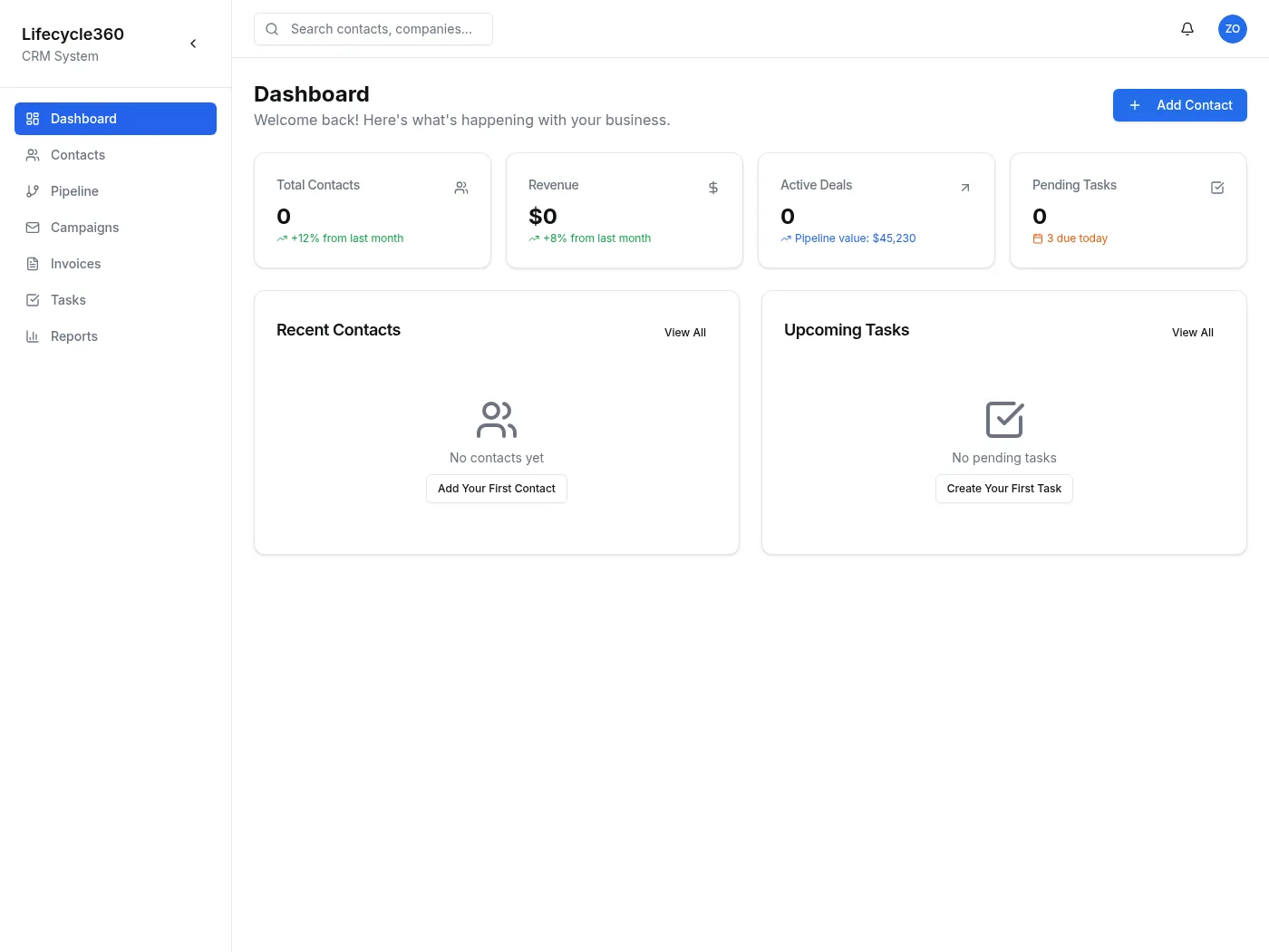 Lifecycle360 CRM: End-to-End Customer Relationship Management Platform