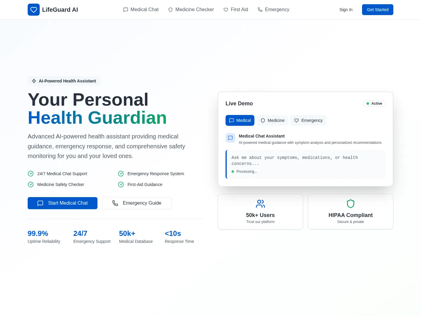 LifeGuard AI: Comprehensive Personal Health & Safety Web Assistant