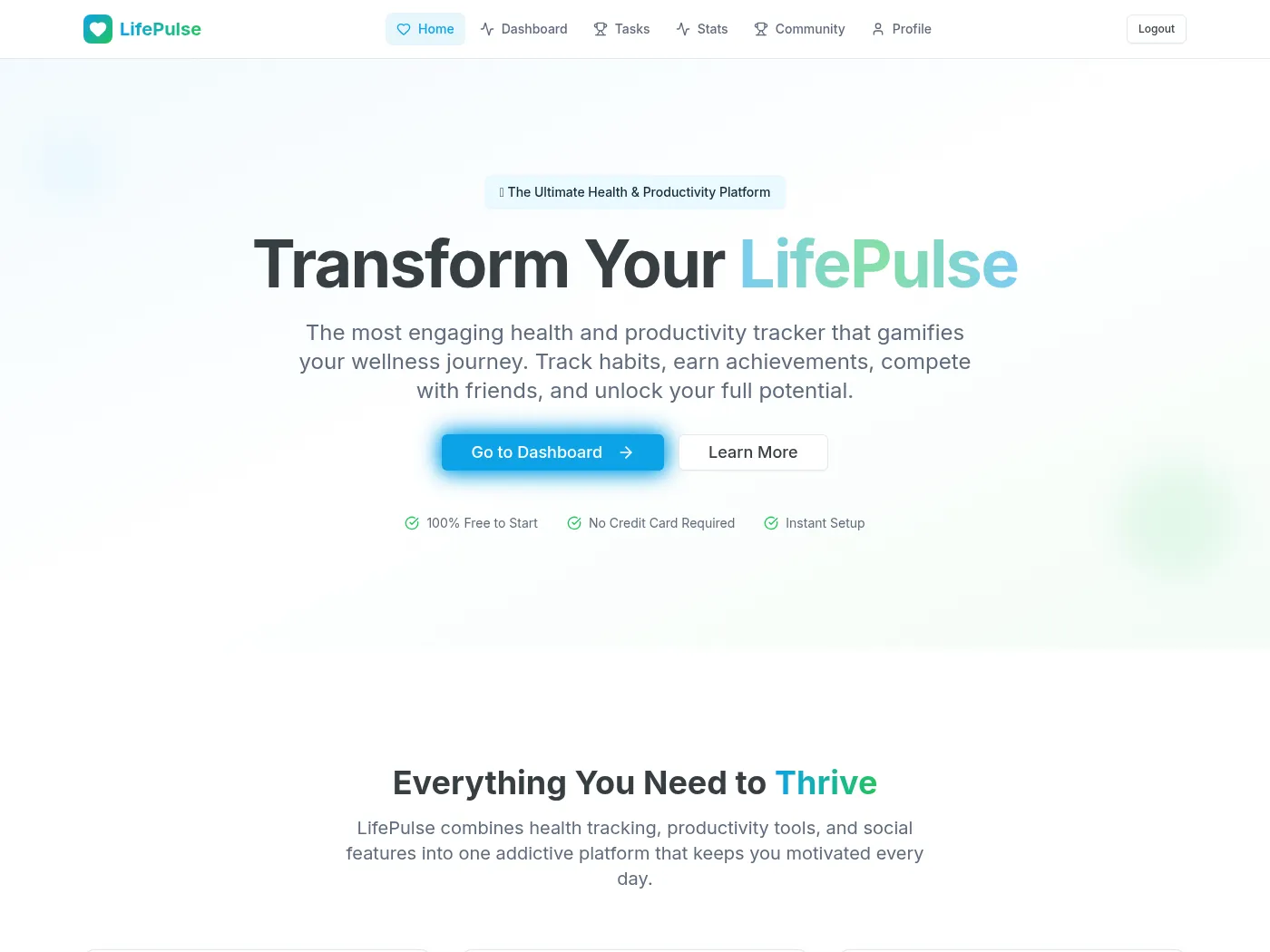 LifePulse: The Ultimate Interactive Health & Productivity Engagement Platform