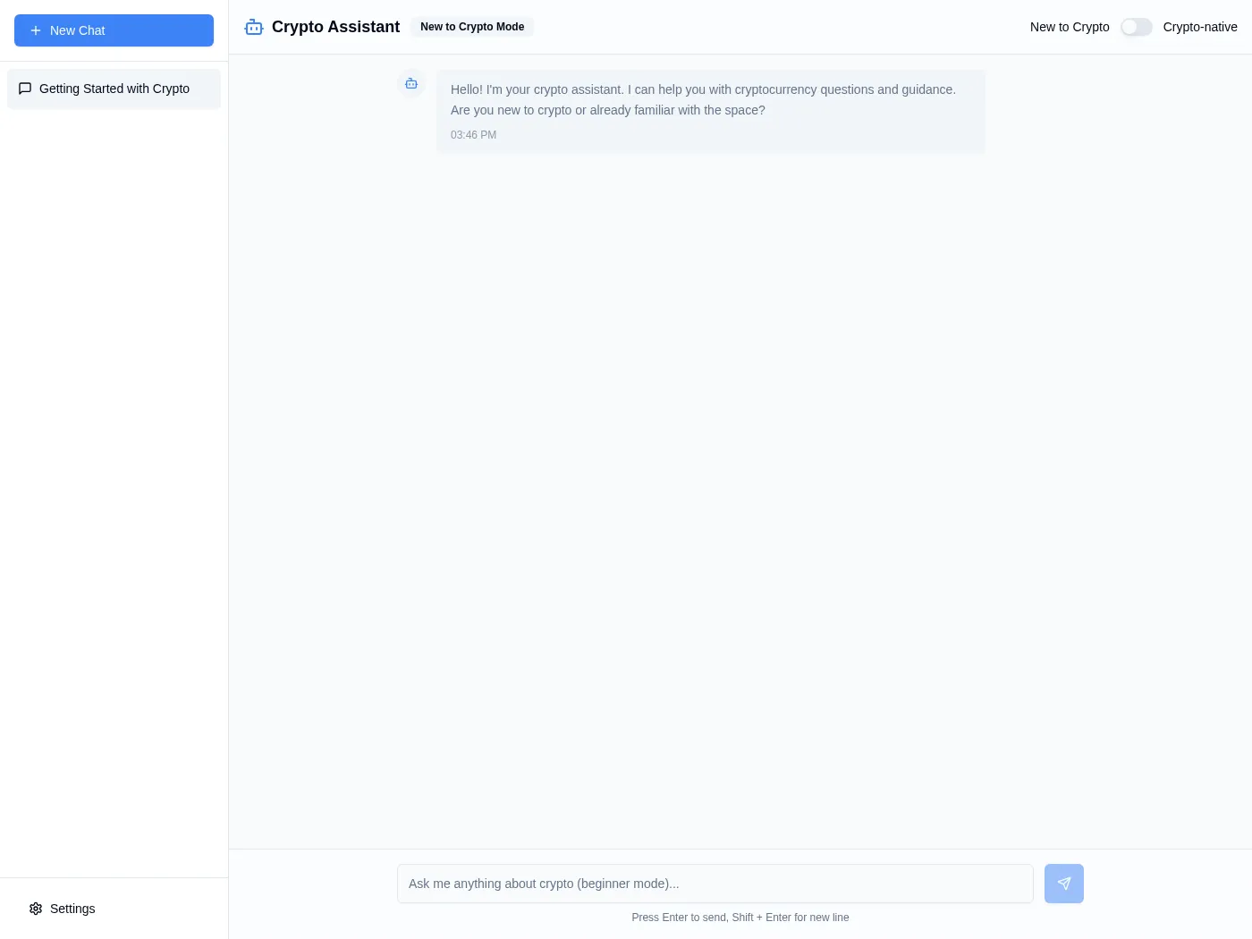 Light Blue Chatbot Web App