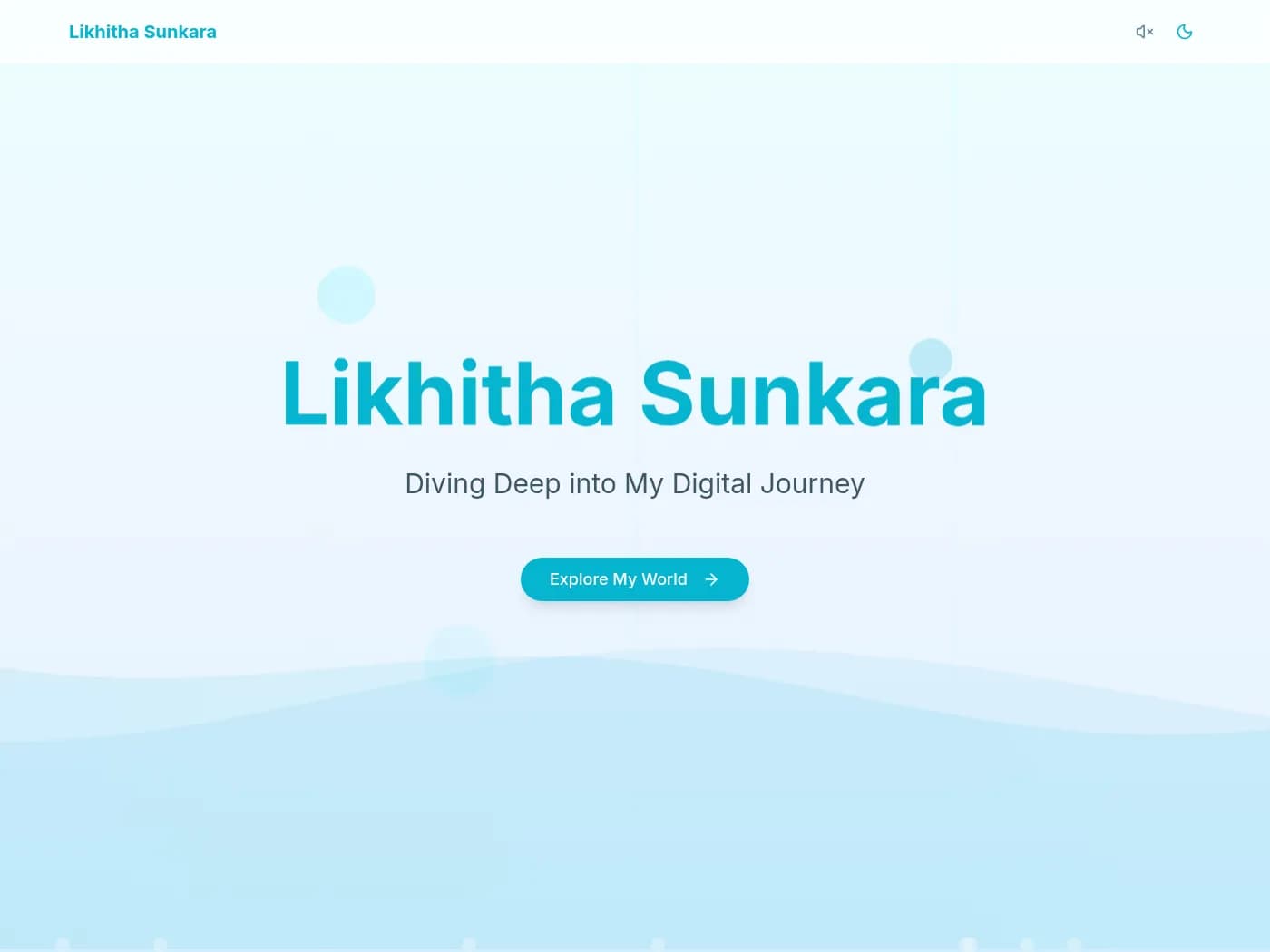 Likhitha Sunkara’s Immersive Ocean-Themed Portfolio Website