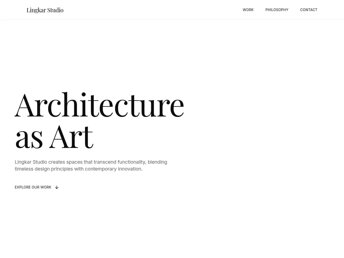 Lingkar Studio Modern Architecture Portfolio Site