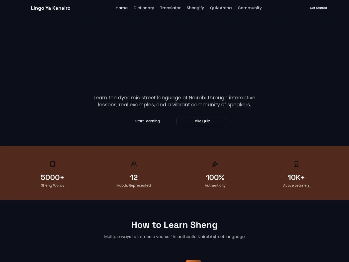 Lingo Ya Kanairo - Sheng Language Learning Platform