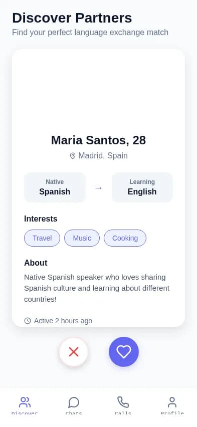 LinguaConnect: Mobile Language Exchange Platform