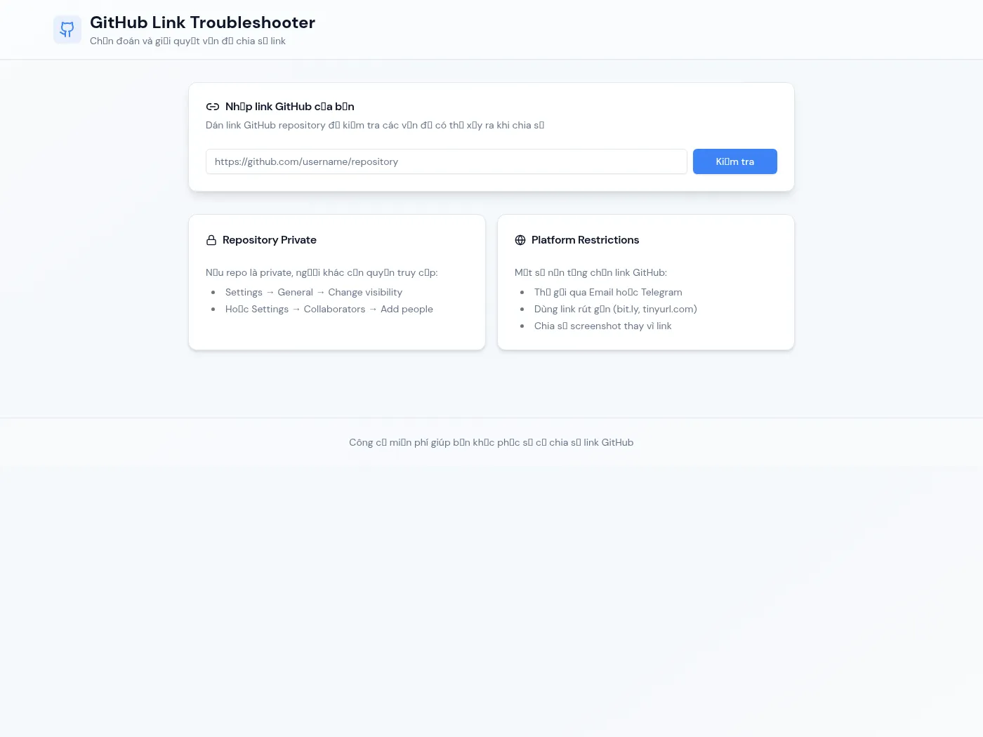 Link Sharing Troubleshooter