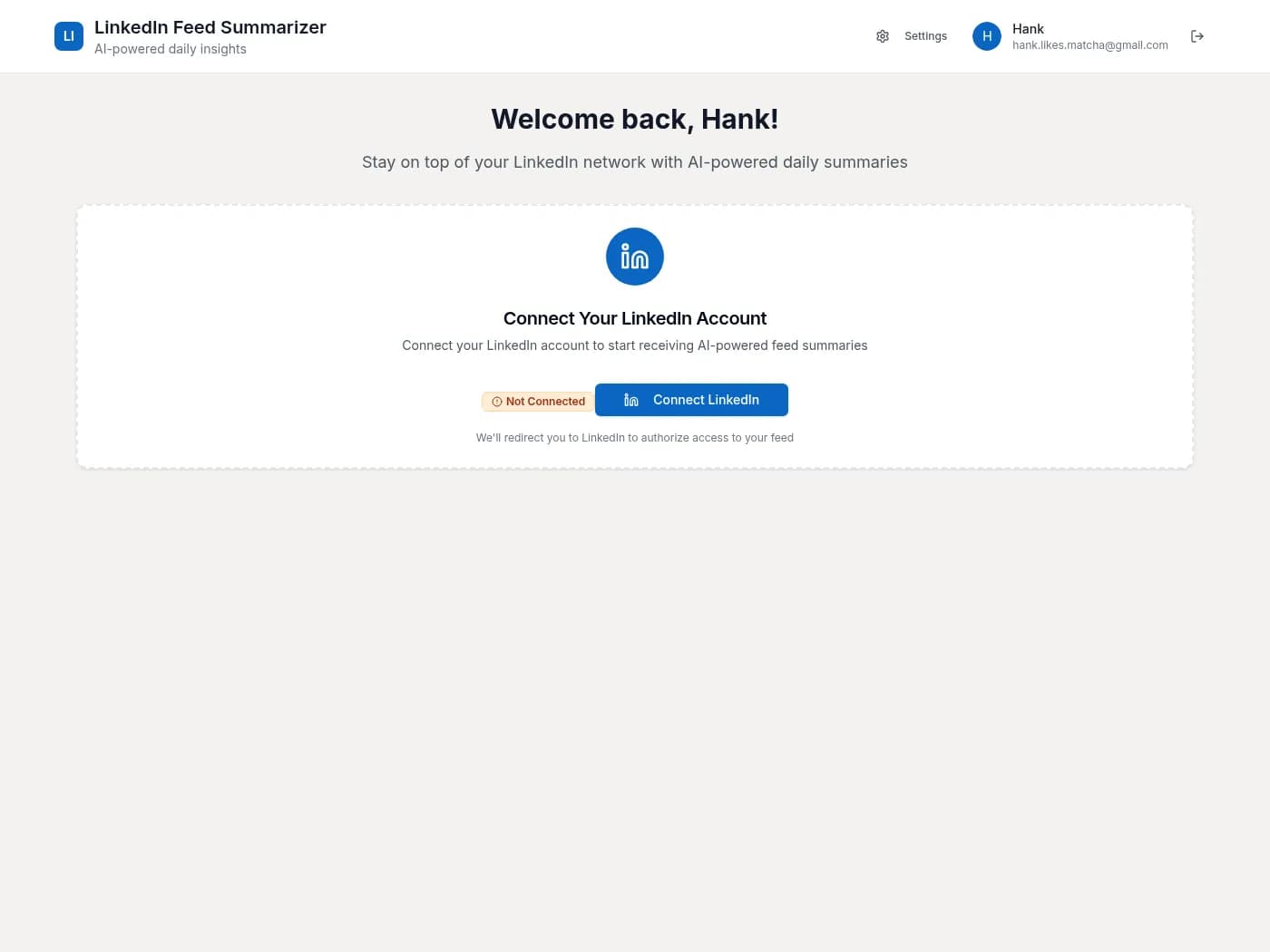 LinkedIn Feed Summarizer with AI