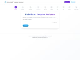 LinkedIn AI Template Assistant Onboarding MVP