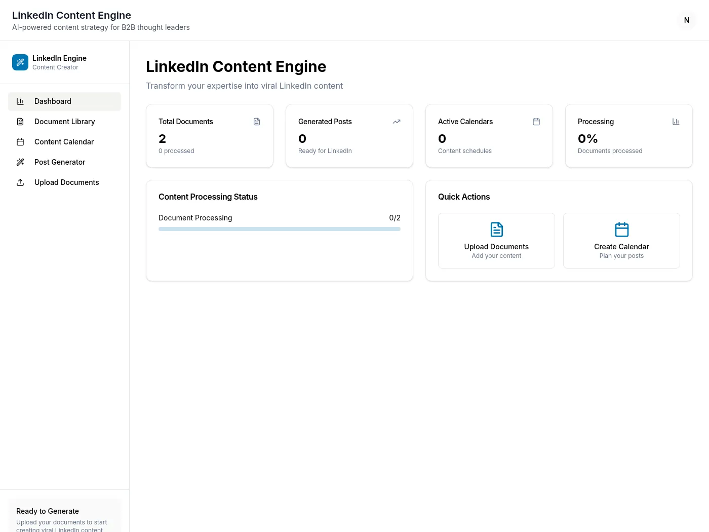 LinkedIn Content Engine for B2B Thought Leaders