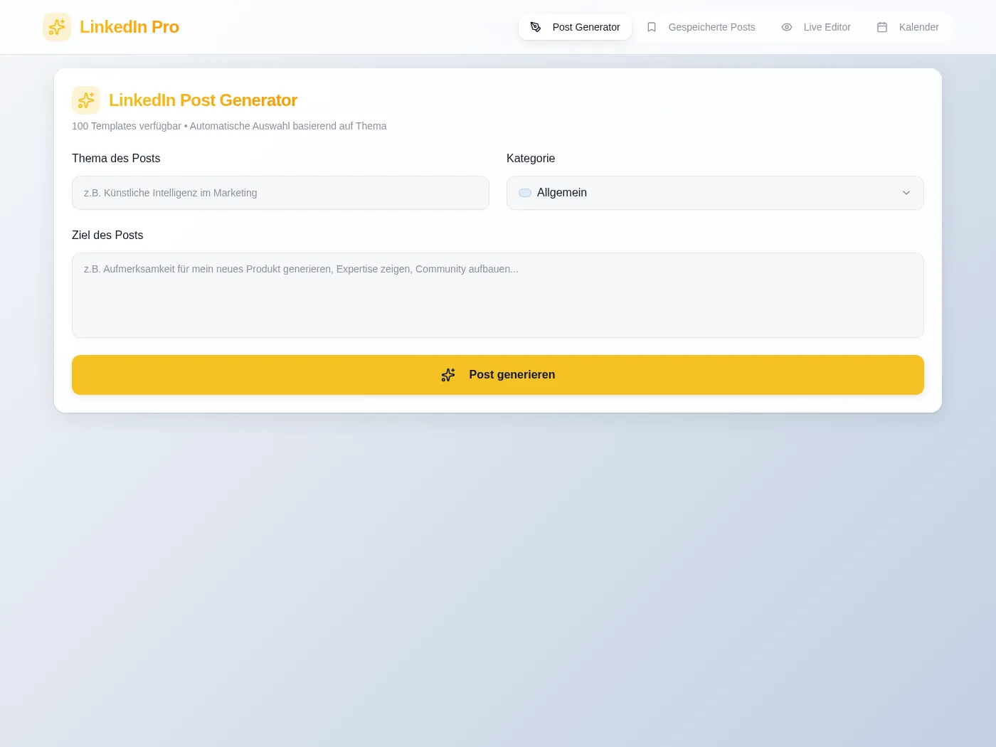 LinkedIn Copywriting Plattform für Premium Posts