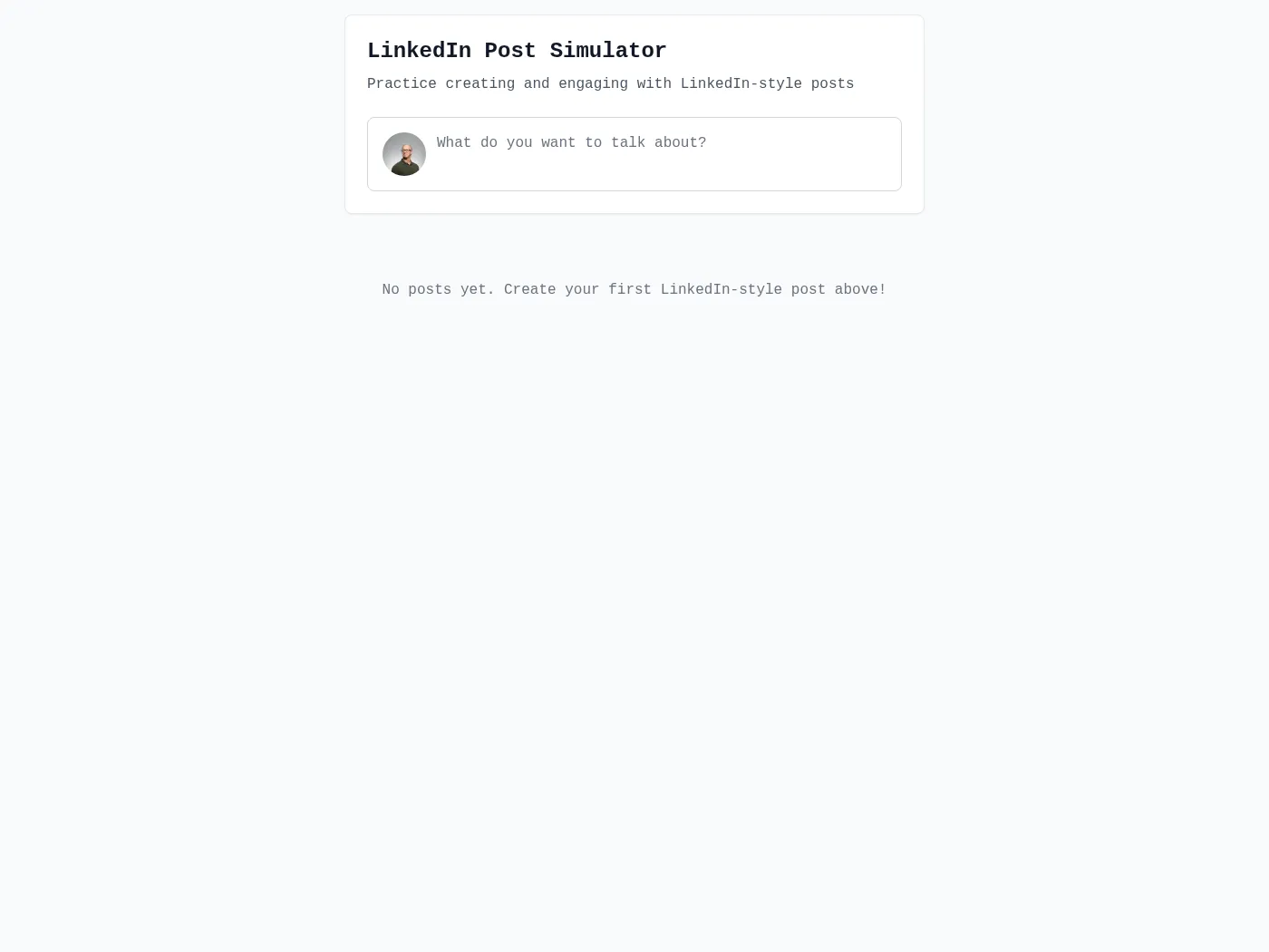 LinkedIn Post Simulator