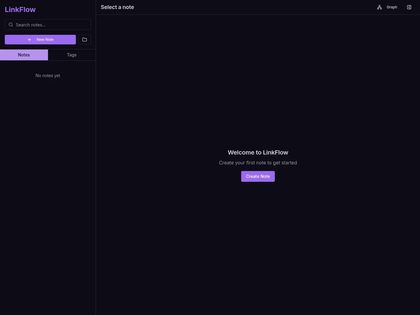 LinkFlow – Obsidian-Style Markdown Knowledge Graph App