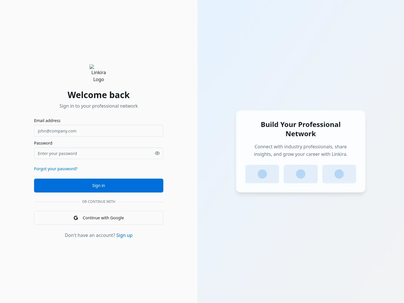 Linkira - Professional Network